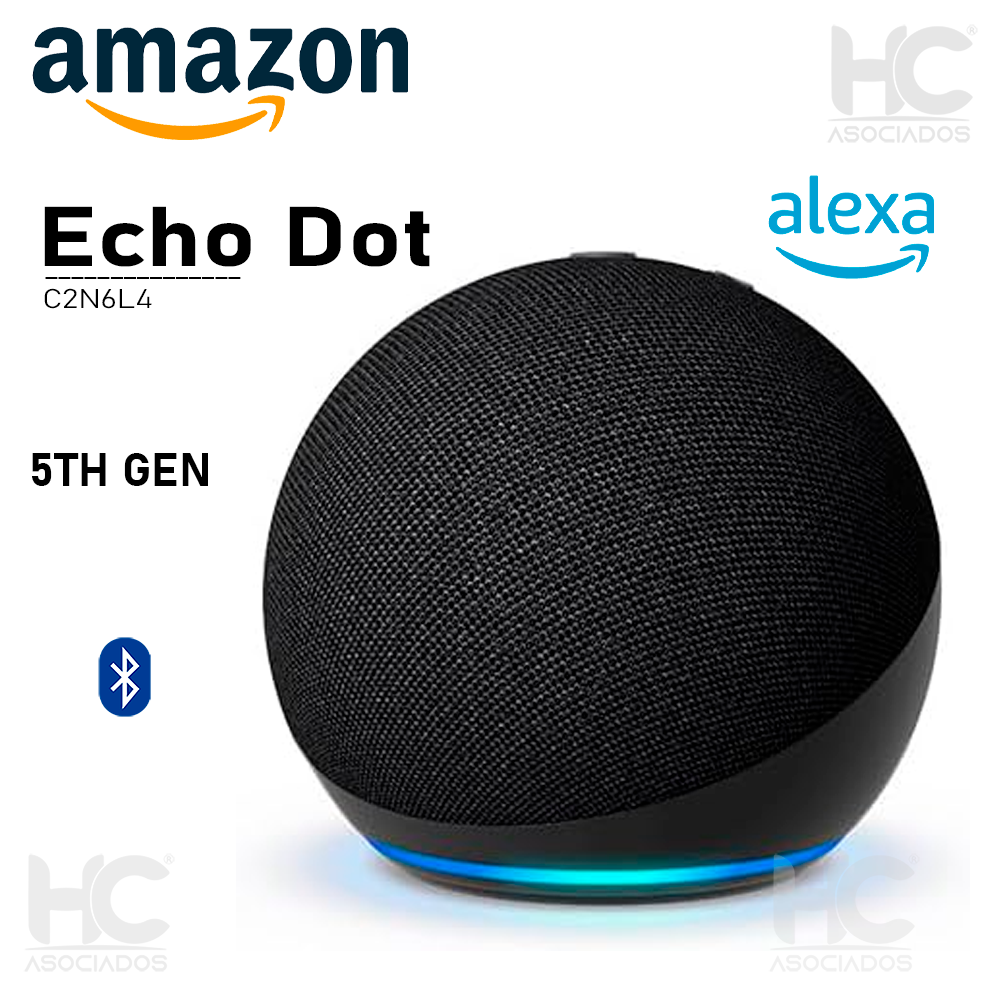 PARLANTE AMAZON ECHO DOT / ALEXA / 5TH GEN / BLUETOOTH (C2N6L4) CARBON ...
