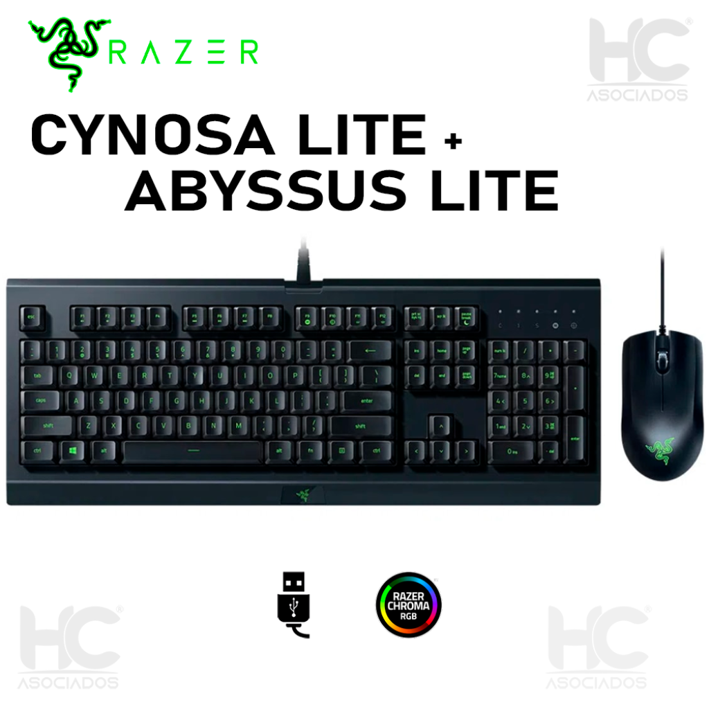 COMBO RAZER TECLADO CYNOSA LITE + MOUSE ABYSSUS LITE (RZ84-02740300 ...